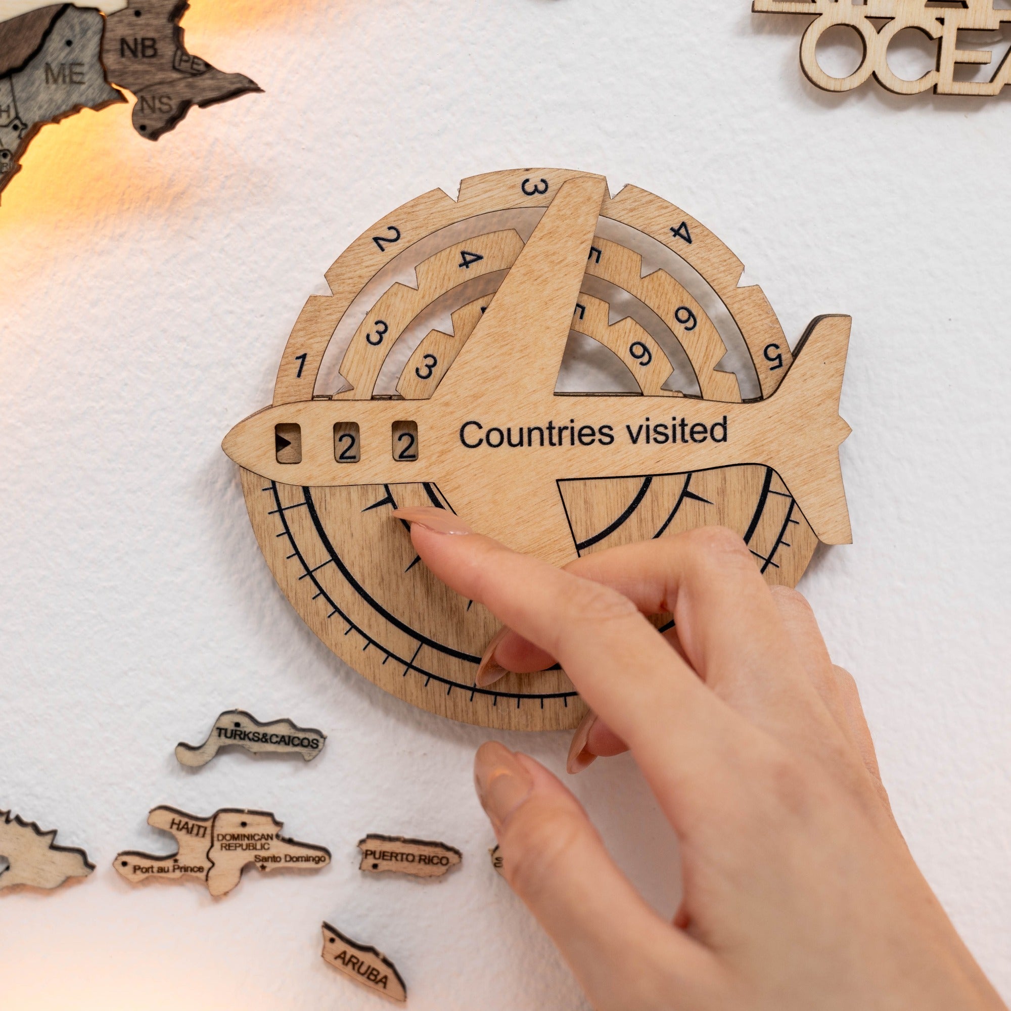 Accessories for Wooden Maps & 3D World Maps ‣ Order Now