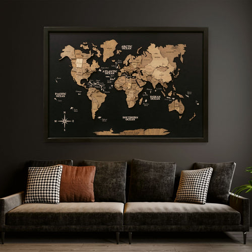 Wooden World Maps For Wall Decor • Enjoy The Wood