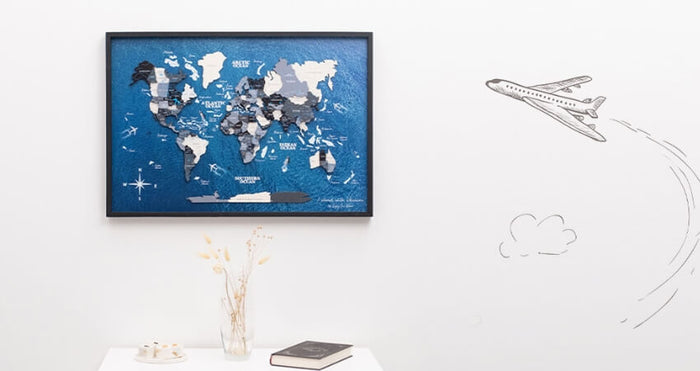 Wooden World Map Board - Enjoy The Wood - Order Now