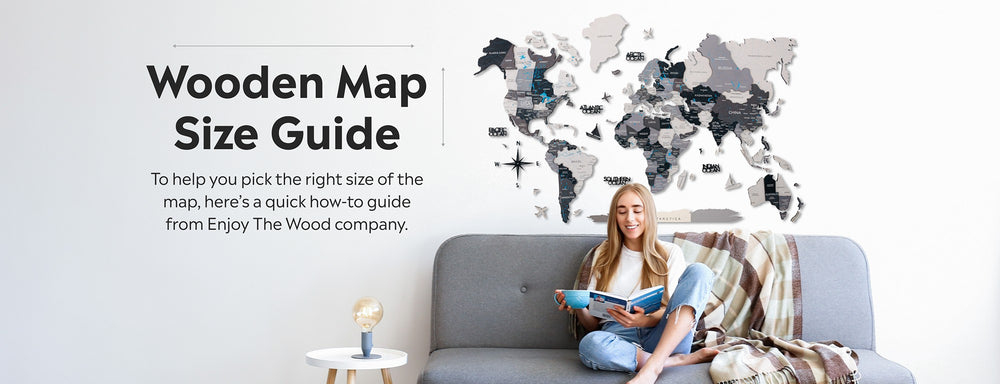 Enjoy The Wood Decor Sizes, Size Guide of Wooden Map - Enjoy The Wood