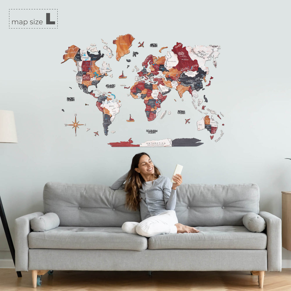 3D Wooden World Map Onyx → Enjoy The Wood ‣ Order Now
