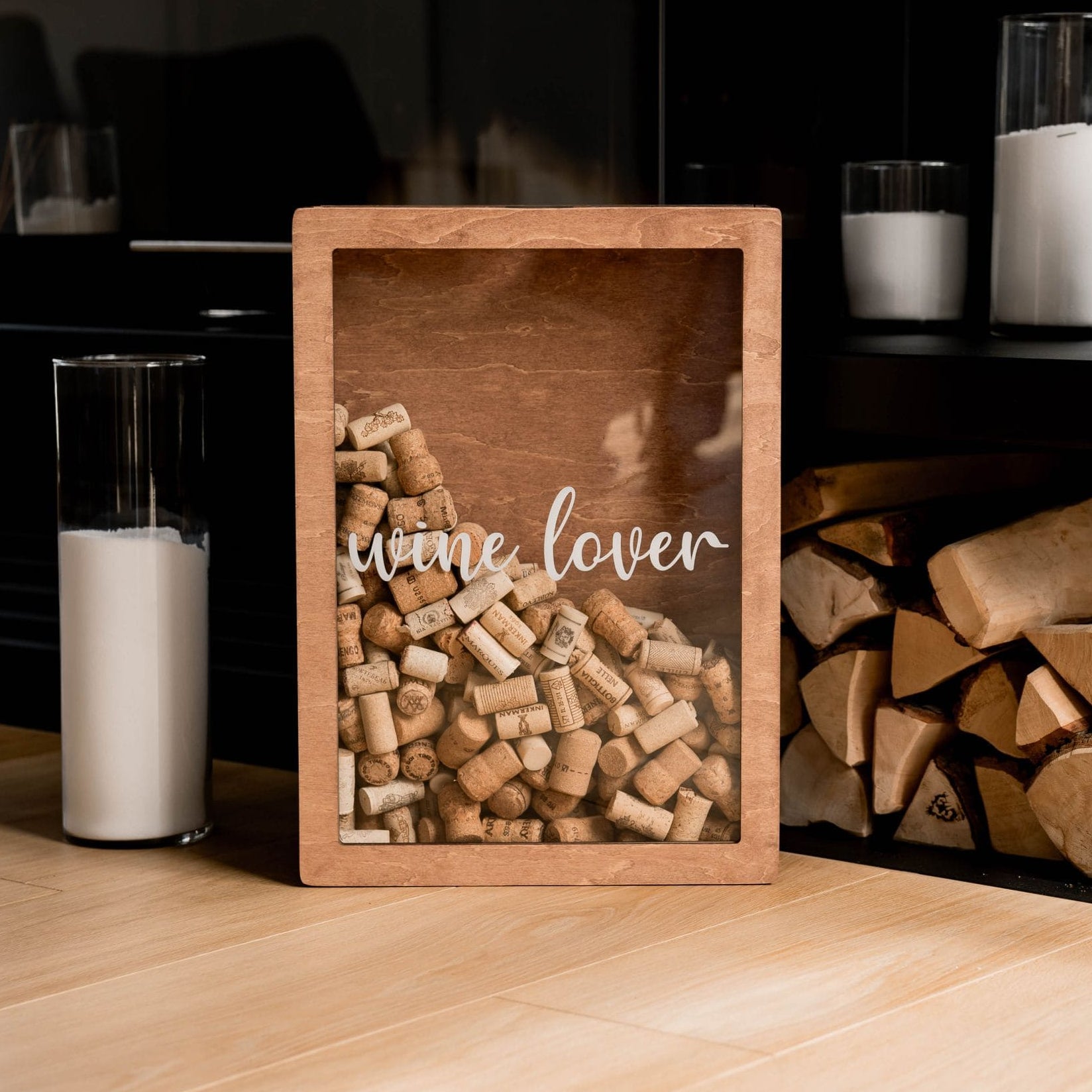 Wine Cork Box – Wine Lover • Enjoy The Wood