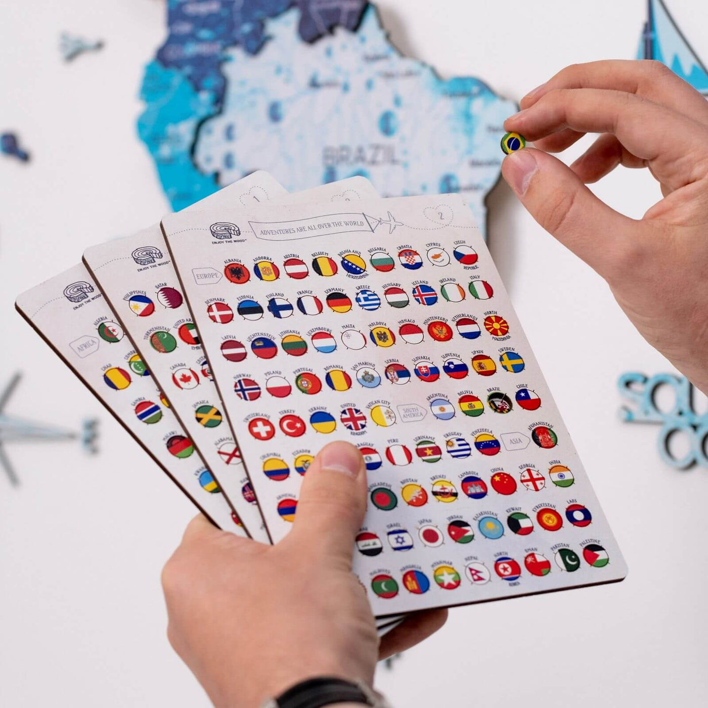 Wooden Flag Push Pins from Enjoy The Wood ‣ Good Price, Reviews