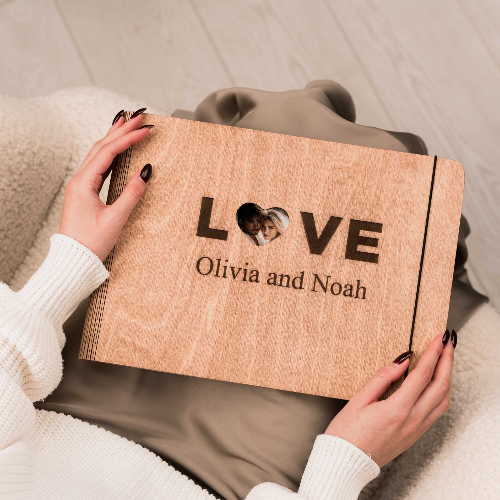 Wooden Photo Album • Enjoy The Wood