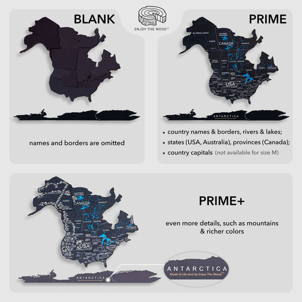 3D Wooden World Map Midnight ‣ Enjoy The Wood