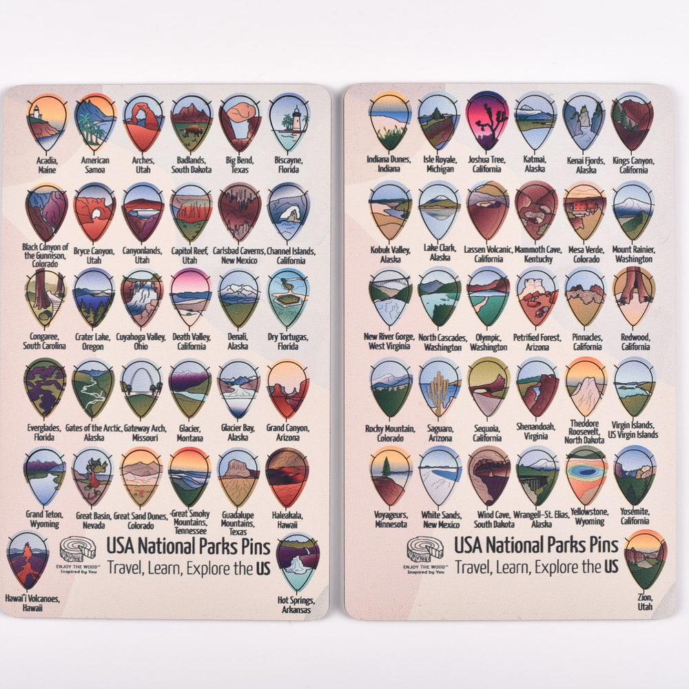 US Flag Pins and US National Parks Sticky Pins ‣ Order Now