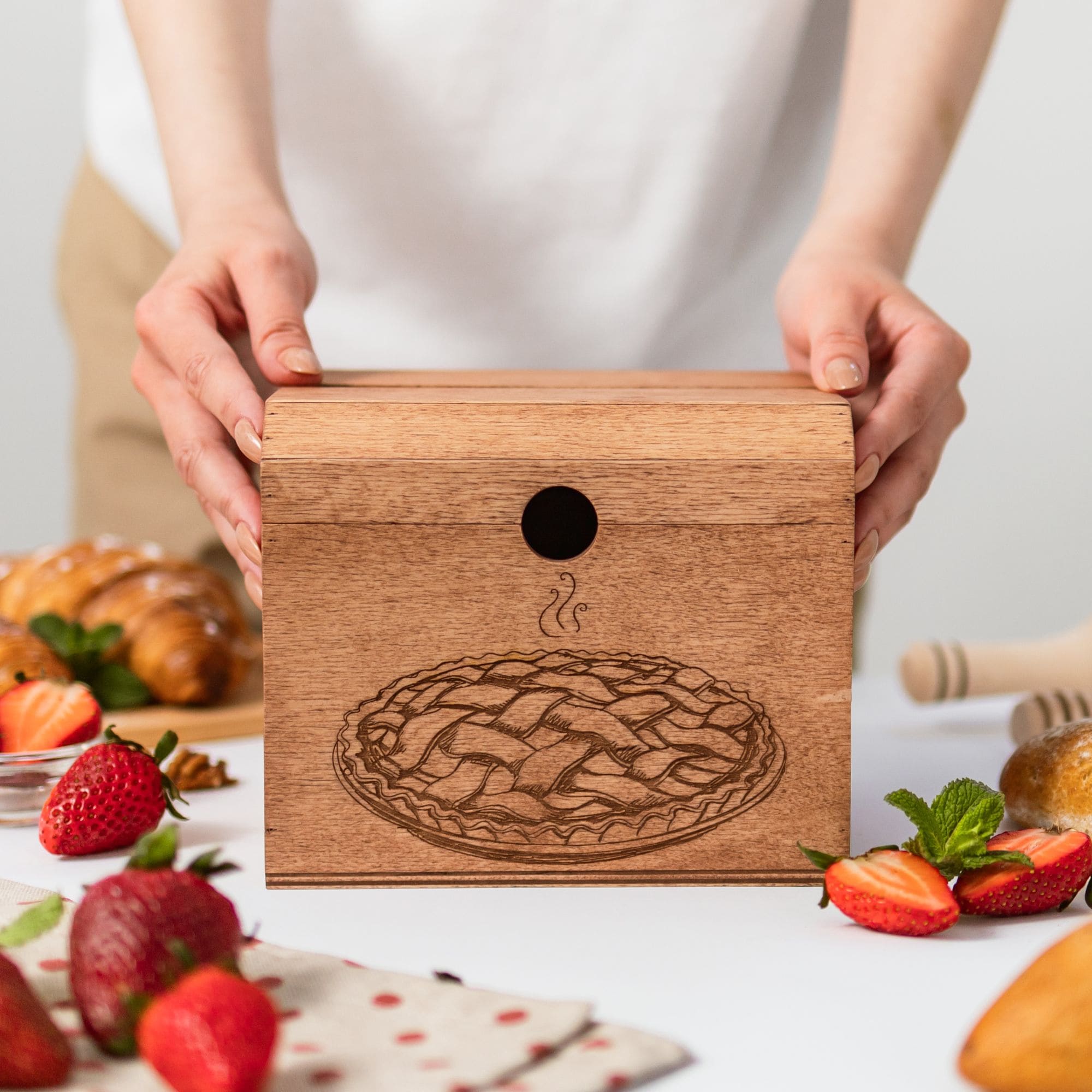Title Wooden Recipe Box – Pies & Desserts • Enjoy The Wood