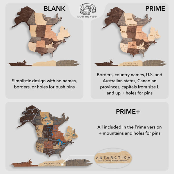 3D Wooden World Map Smoke ‣ Enjoy The Wood ‣ Order Now