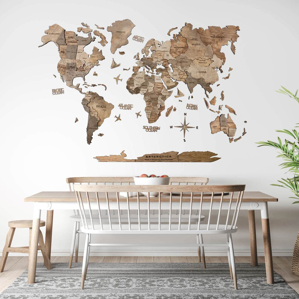 3D Wooden World Map Multilayered Terra ‣ Enjoy The Wood