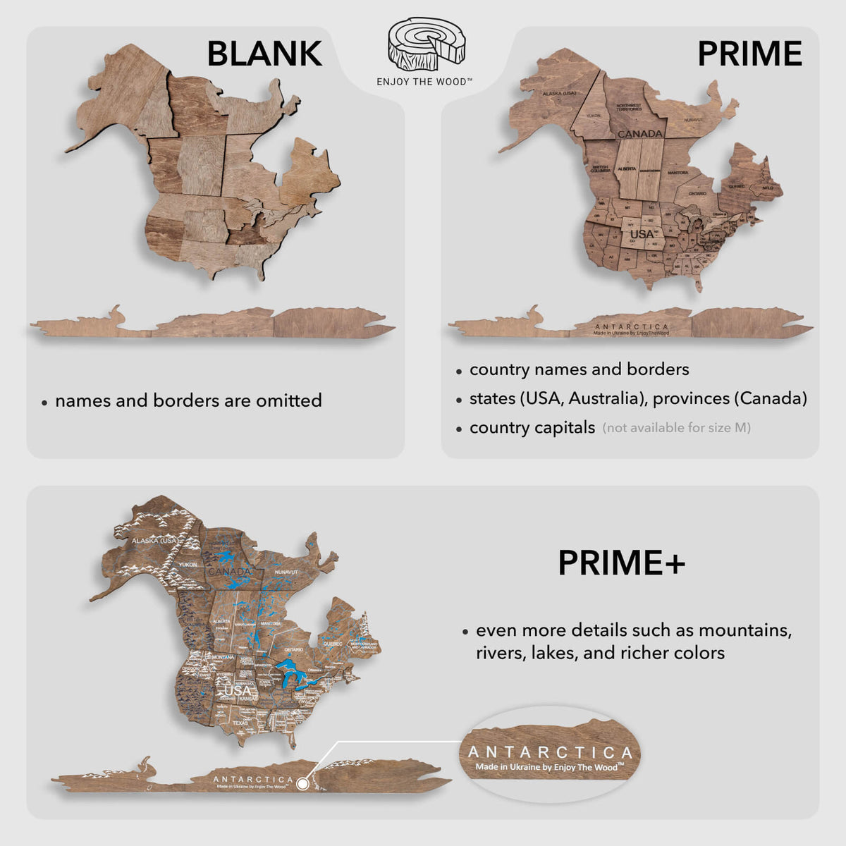 3D Wooden World Map Multilayered Terra ‣ Enjoy The Wood