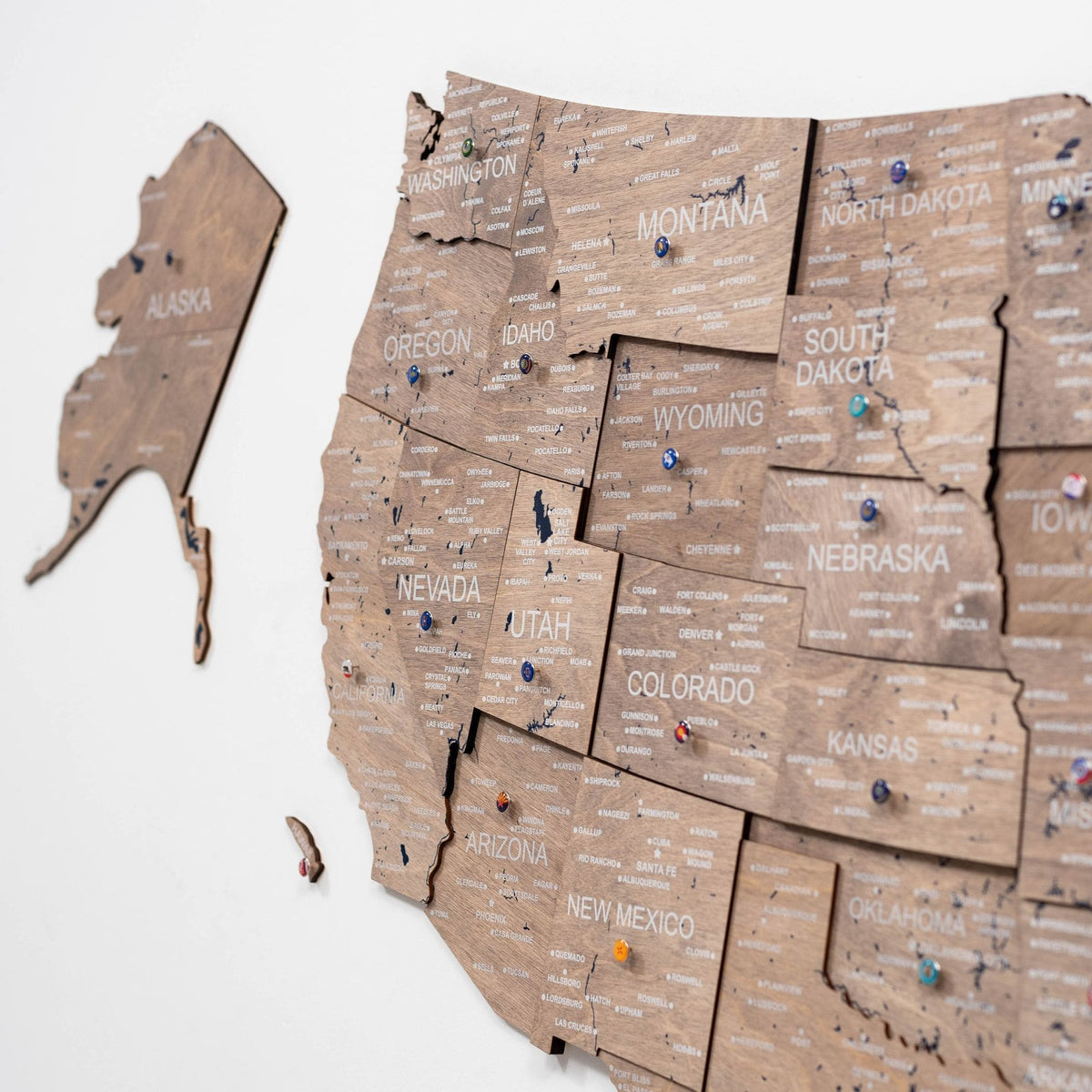 Wooden 3d Map of USA - Terra • Enjoy The Wood