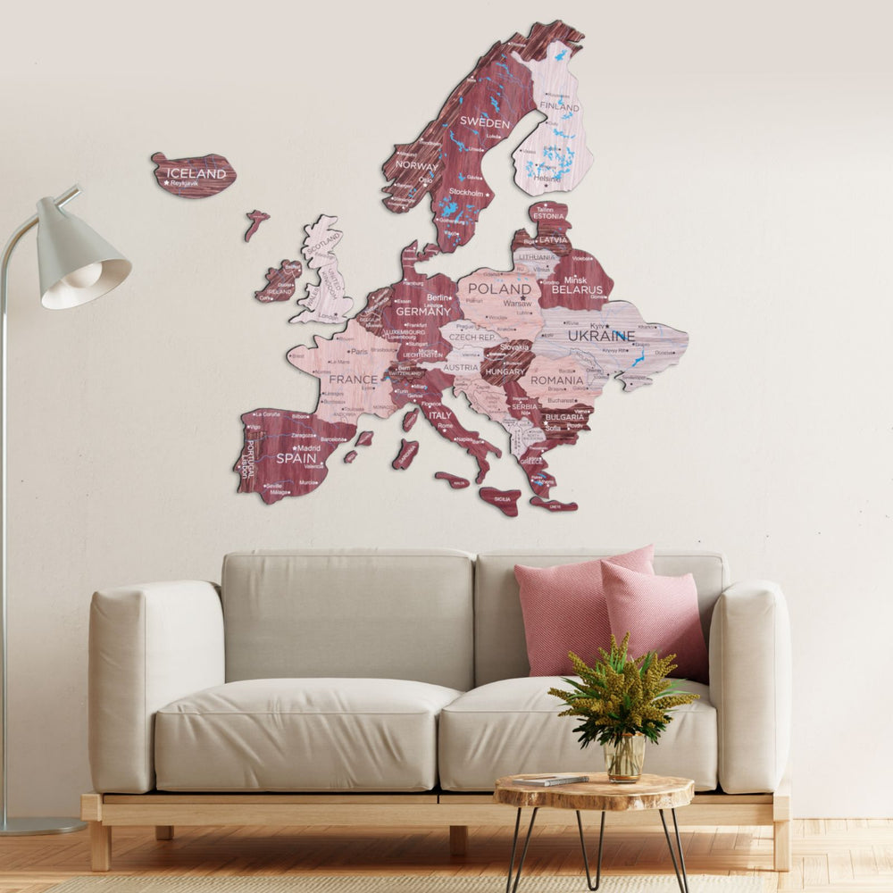 Europe Wooden Maps for Wall Art Decor ‣ Enjoy The Wood
