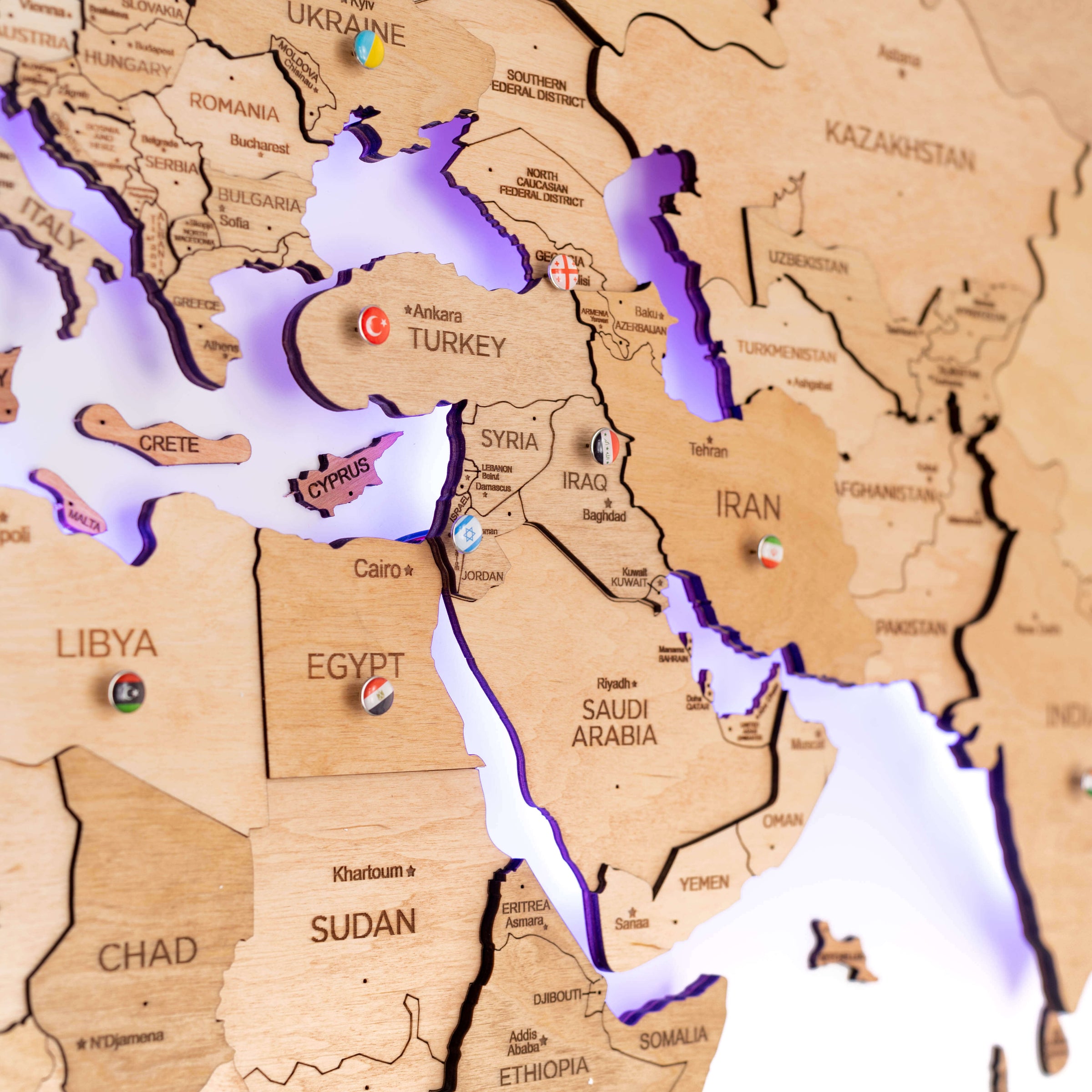 3D LED Wooden World Map from Enjoy The Wood ‣ Good Price, Reviews