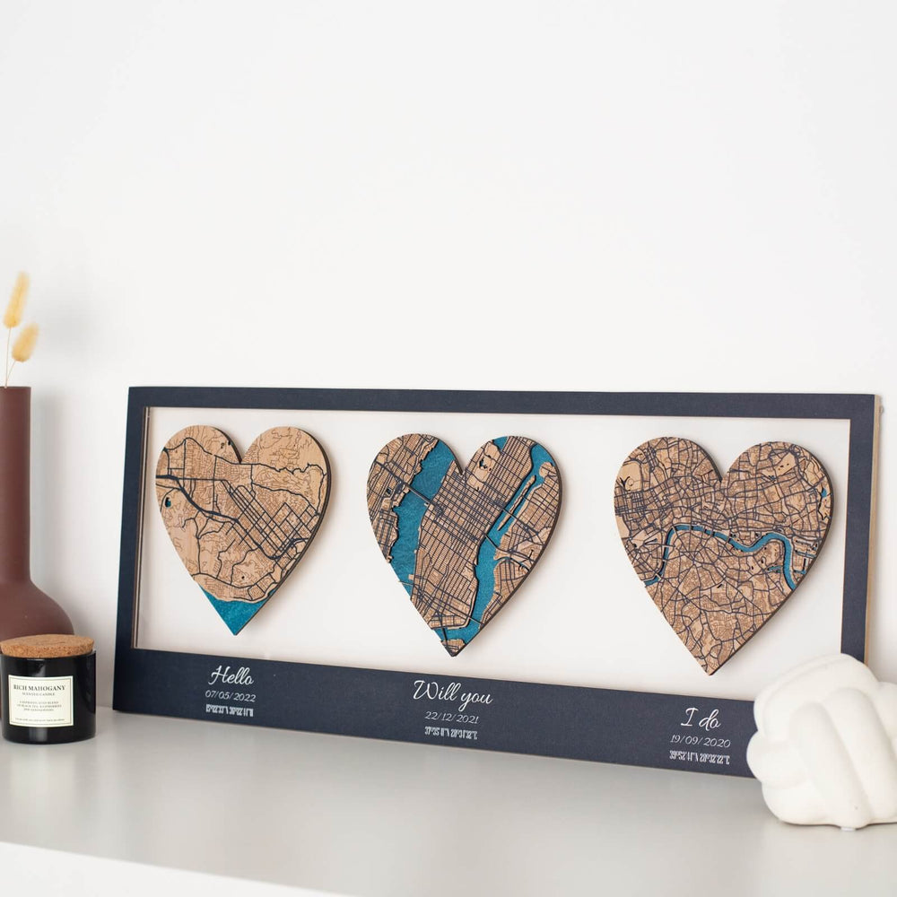 City Map Acrylic Prints ‣ Map Wall Decor ‣ Enjoy The Wood