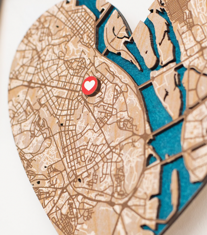 City Map Acrylic Prints - Acrylic City Map Wall Decor from Enjoy The Wood