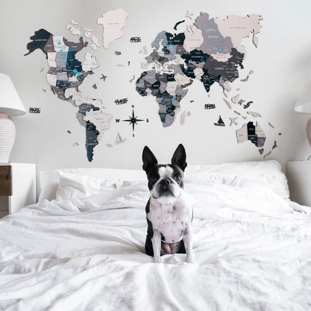 3D Wooden World Map Nordik (US Only) ‣ Enjoy The Wood