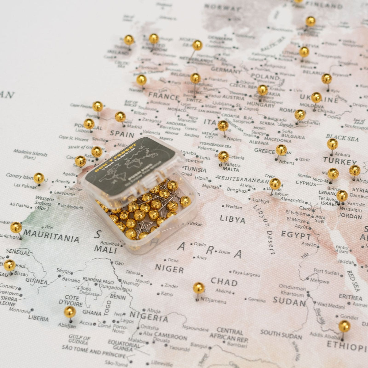 World Map on Canvas - Colorful • Enjoy The Wood