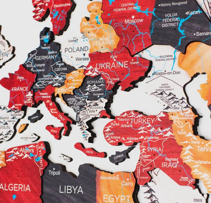 3D Wooden World Map Onyx → Enjoy The Wood ‣ Order Now