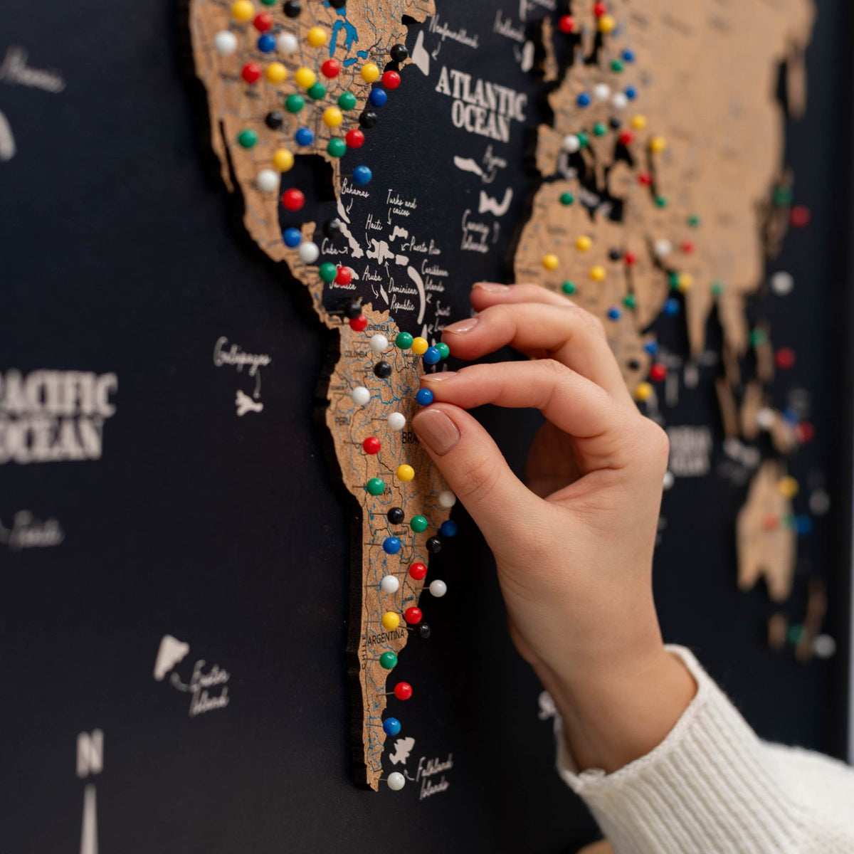 Cork Panel World Map • Enjoy The Wood