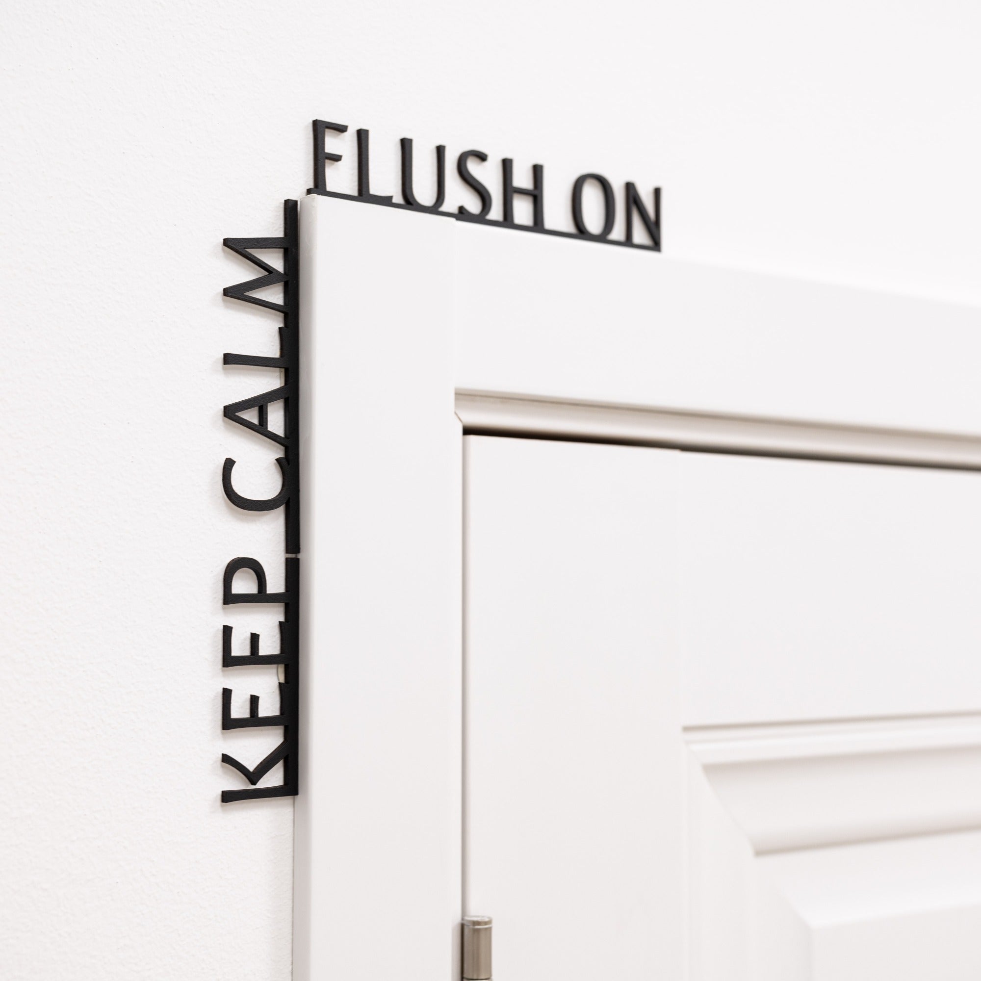 Wooden Corner Quote – Keep Calm, Flush On | Enjoy The Wood
