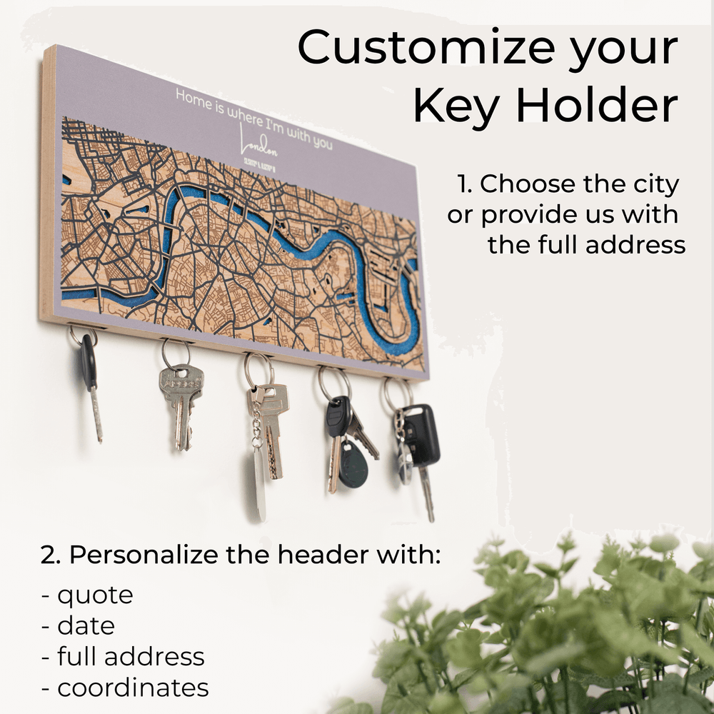 Wooden Key Holders - Key Holders for Wall made of Wood
