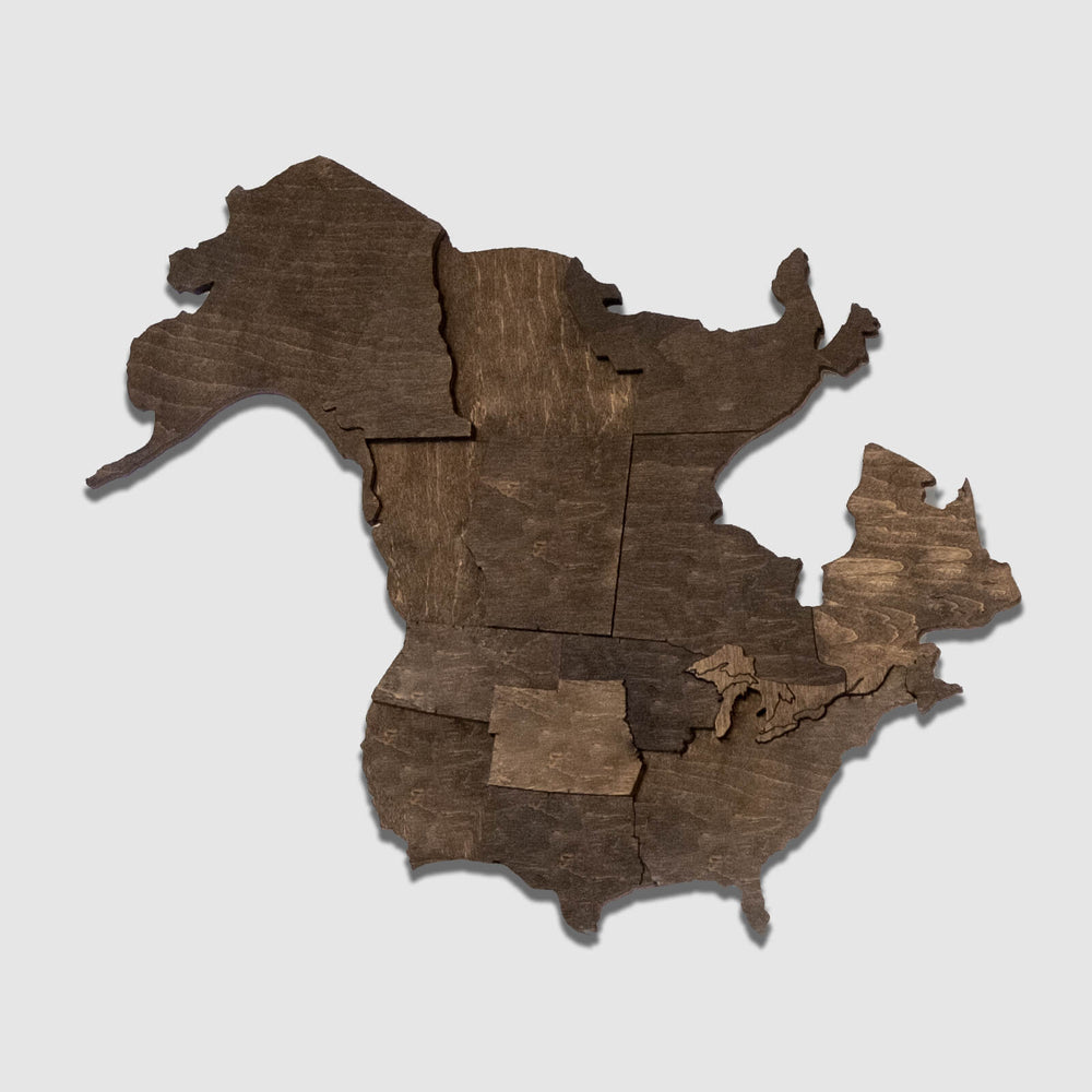 3D Wooden World Map Color Dark Walnut ‣ Enjoy The Wood