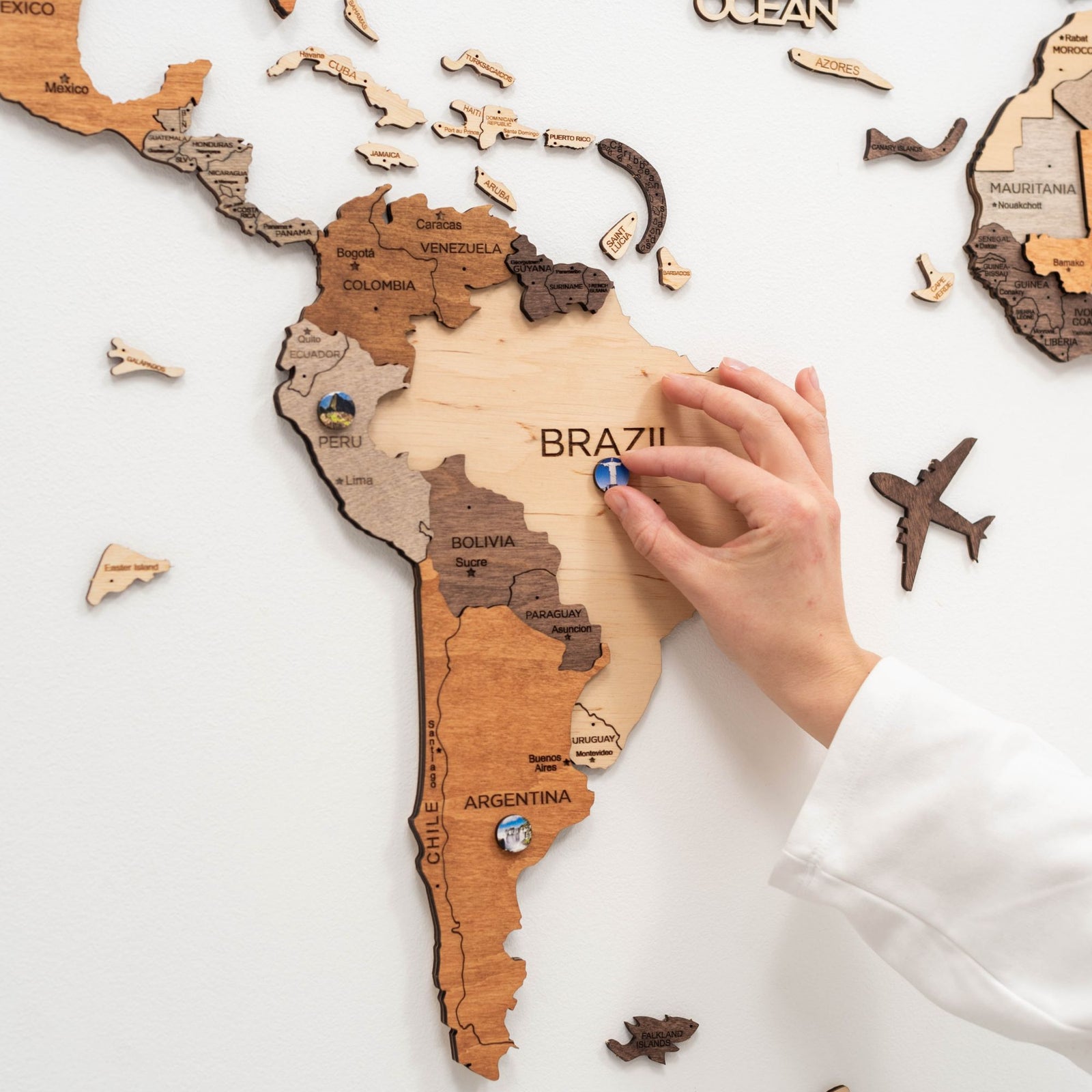 Wooden World Landmarks Pins • Enjoy The Wood