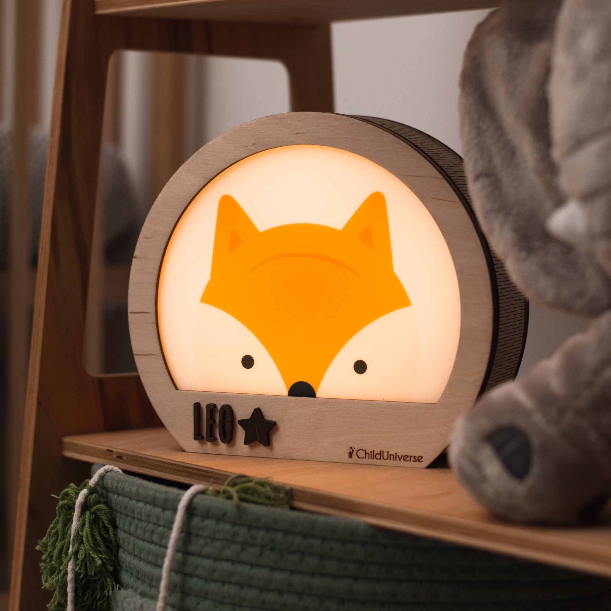 Fox Night Light Enjoy The Wood