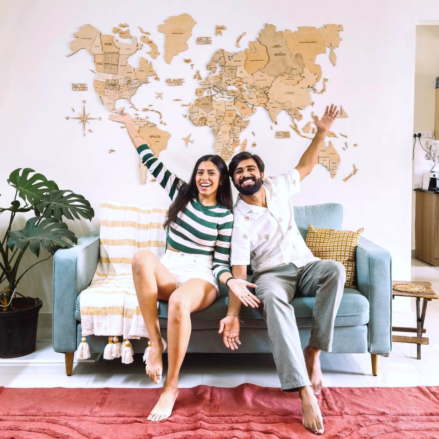 3D Wooden World Maps Wall Decor | Enjoy The Wood