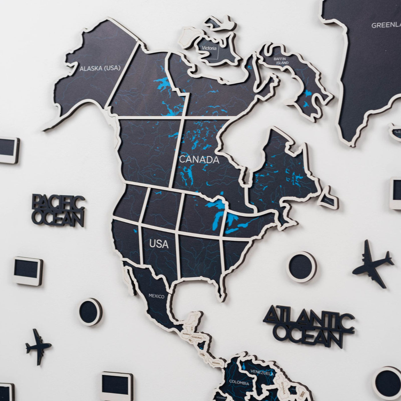 World Photo Map Midnight • Enjoy The Wood