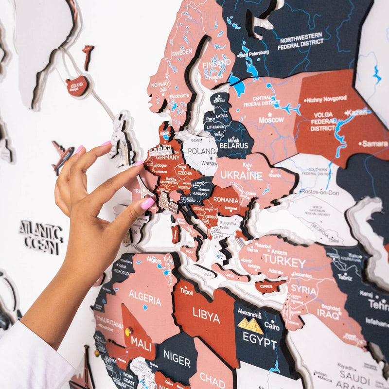 3D LED Wooden World Maps - world map light | Enjoy The Wood