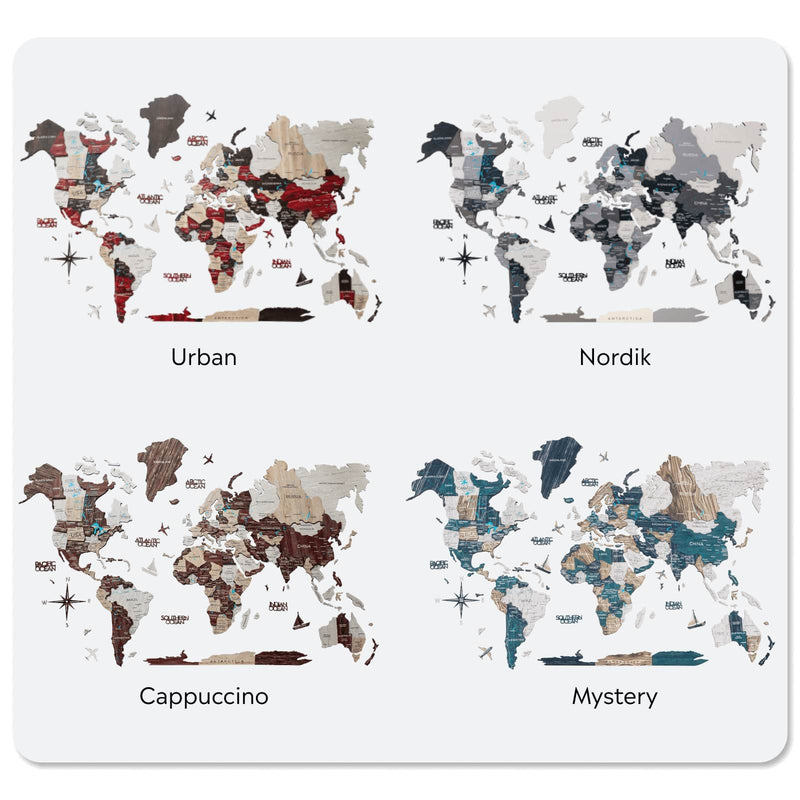 3D LED Luminous Magnetic Colored World Map → Order Now