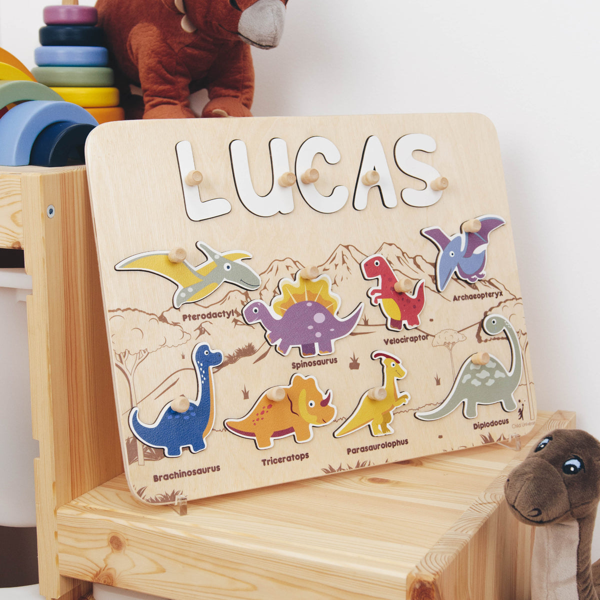 Dinosaur Name Puzzle Board 🞺 Enjoy The Wood