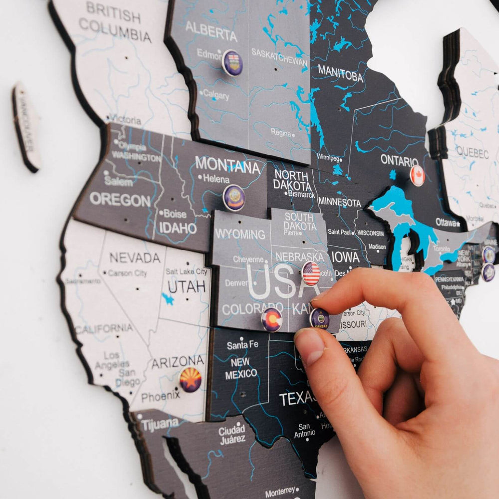 Bundle: Colored Map and Flags Pins from Enjoy The Wood ‣ Good Price ...