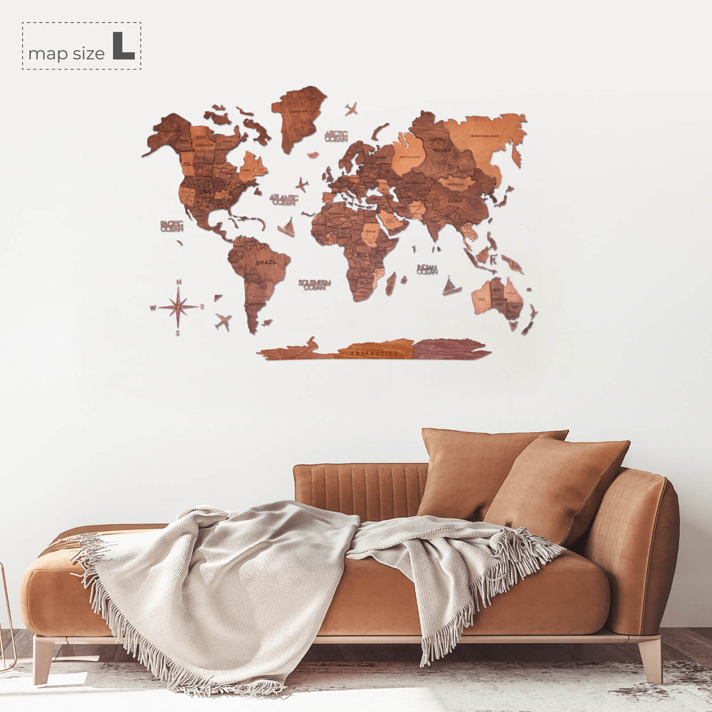 3D Wooden World Map Oak ‣ Enjoy The Wood ‣ Order Now