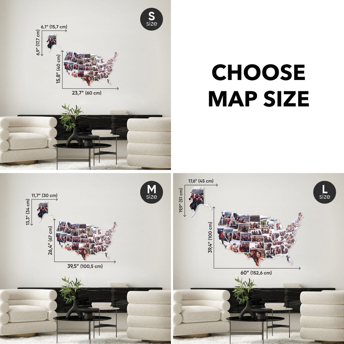 USA Photo Map Physical • Enjoy The Wood