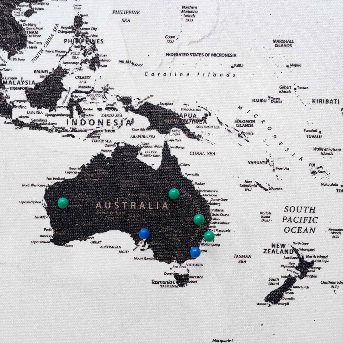 World Map on Canvas - Onyx ‣ from Enjoy The Wood