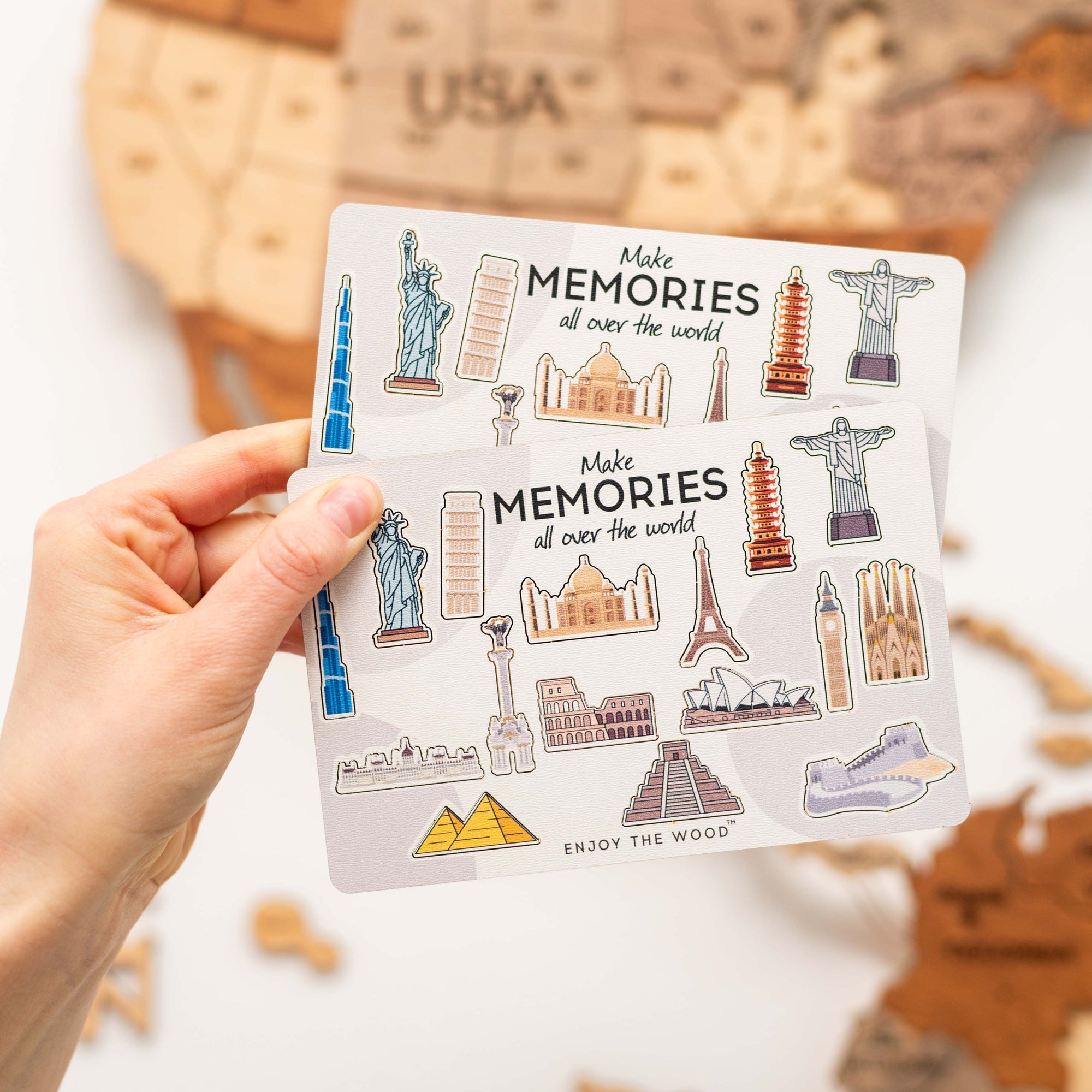 Wooden Sightseeings Sticky Pins ‣ Enjoy The Wood