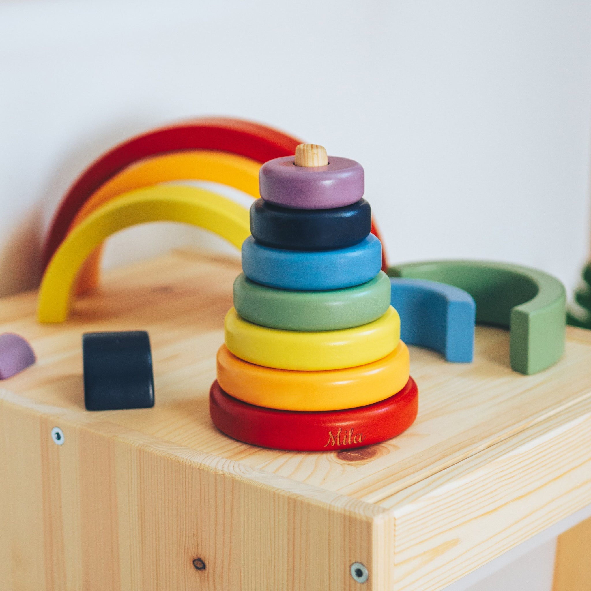 Rainbow Ring Stacker Enjoy The Wood Best Price