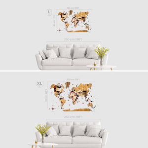 3D Solid Wooden World Map → Enjoy The Wood ‣ Order Now