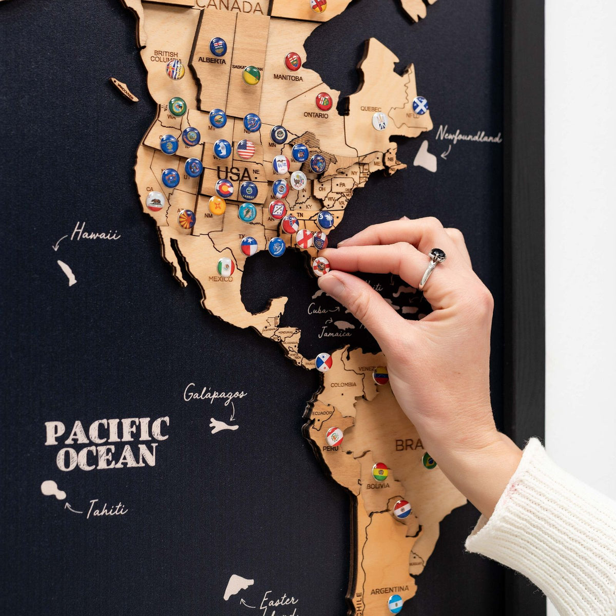 Wooden World Map Board - Enjoy The Wood - Order Now