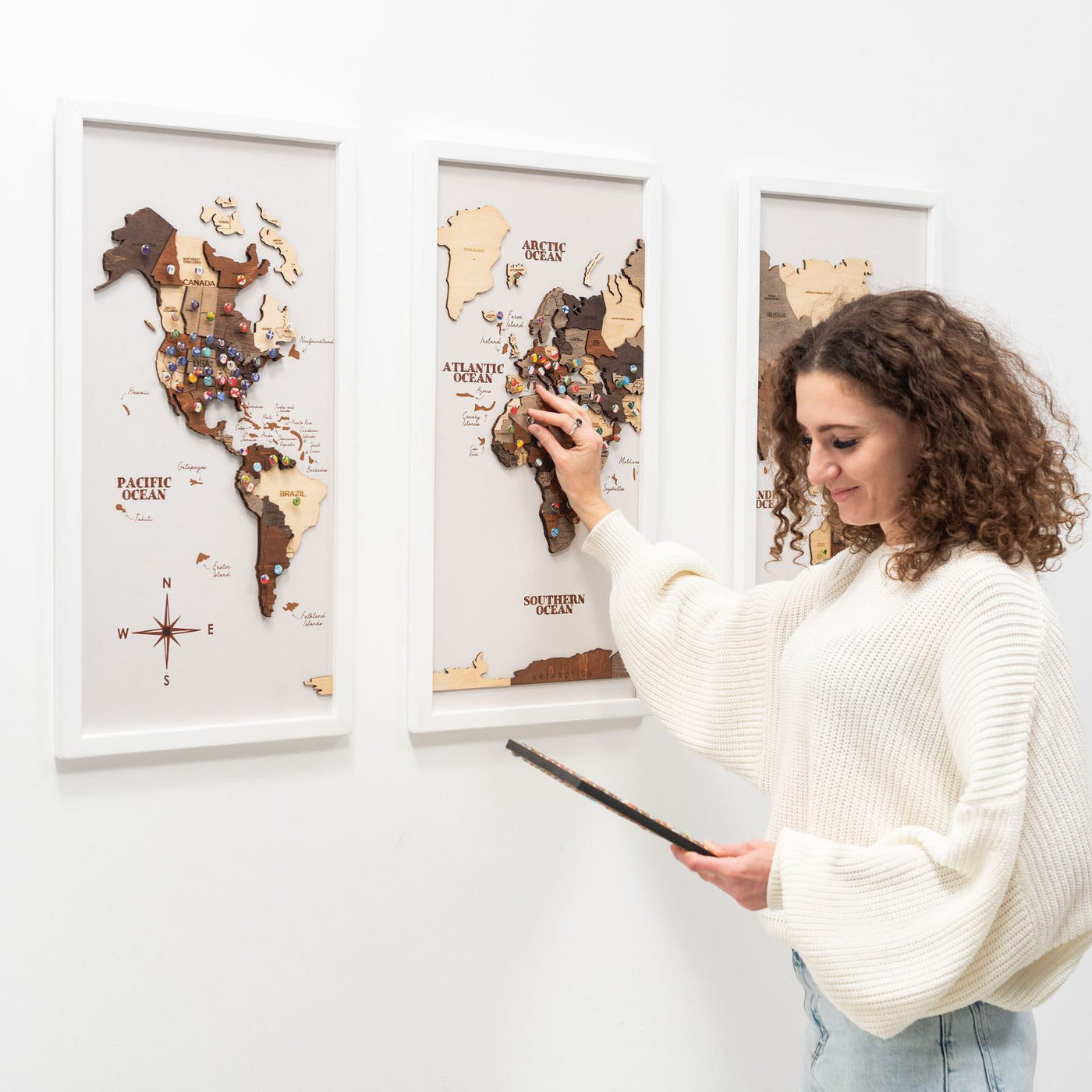 Wooden World Map Board - Enjoy The Wood - Order Now