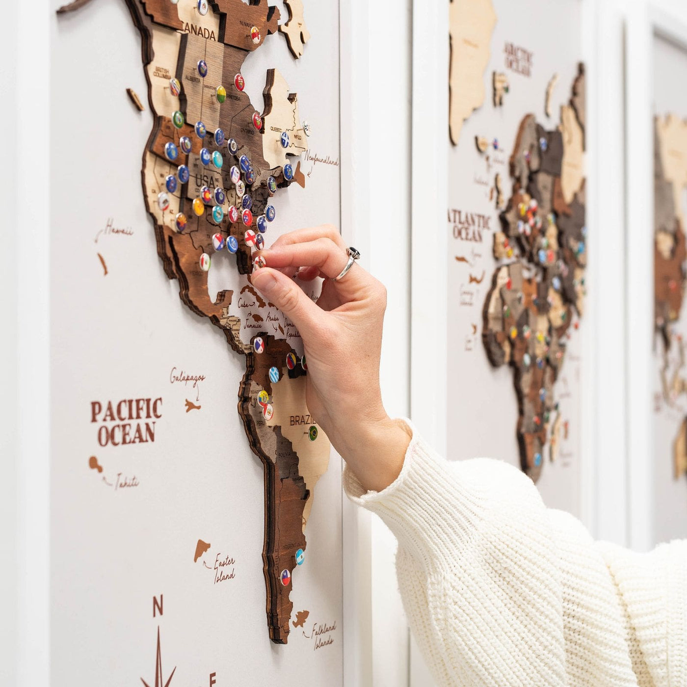 Wooden World Map Board - Enjoy The Wood - Order Now