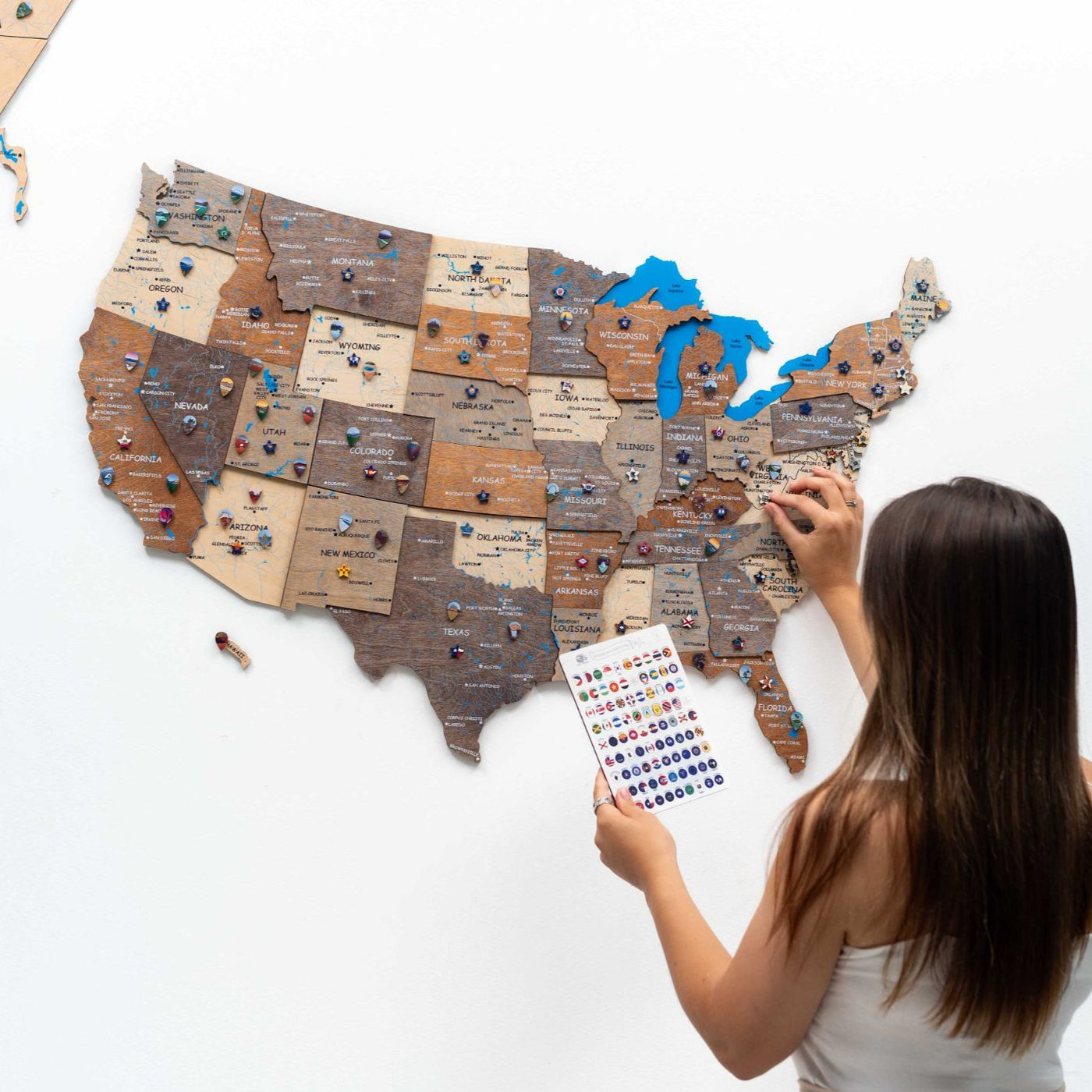 USA Wooden Maps • Wood Maps Wall Art Decor • Order Now