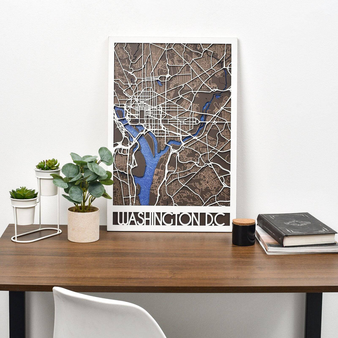 Wooden City Maps, Laser Cut Decor Wood City Map