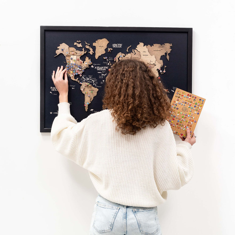 Wooden World Map Board - Enjoy The Wood - Order Now