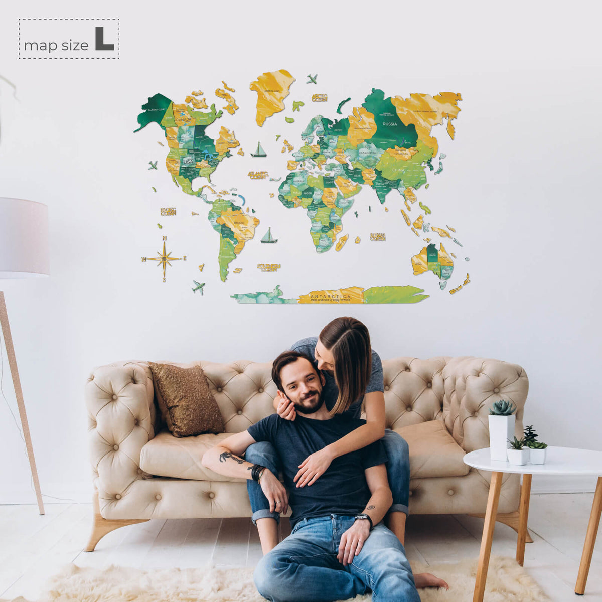 3D Wooden World Map Surface ‣ Enjoy The Wood