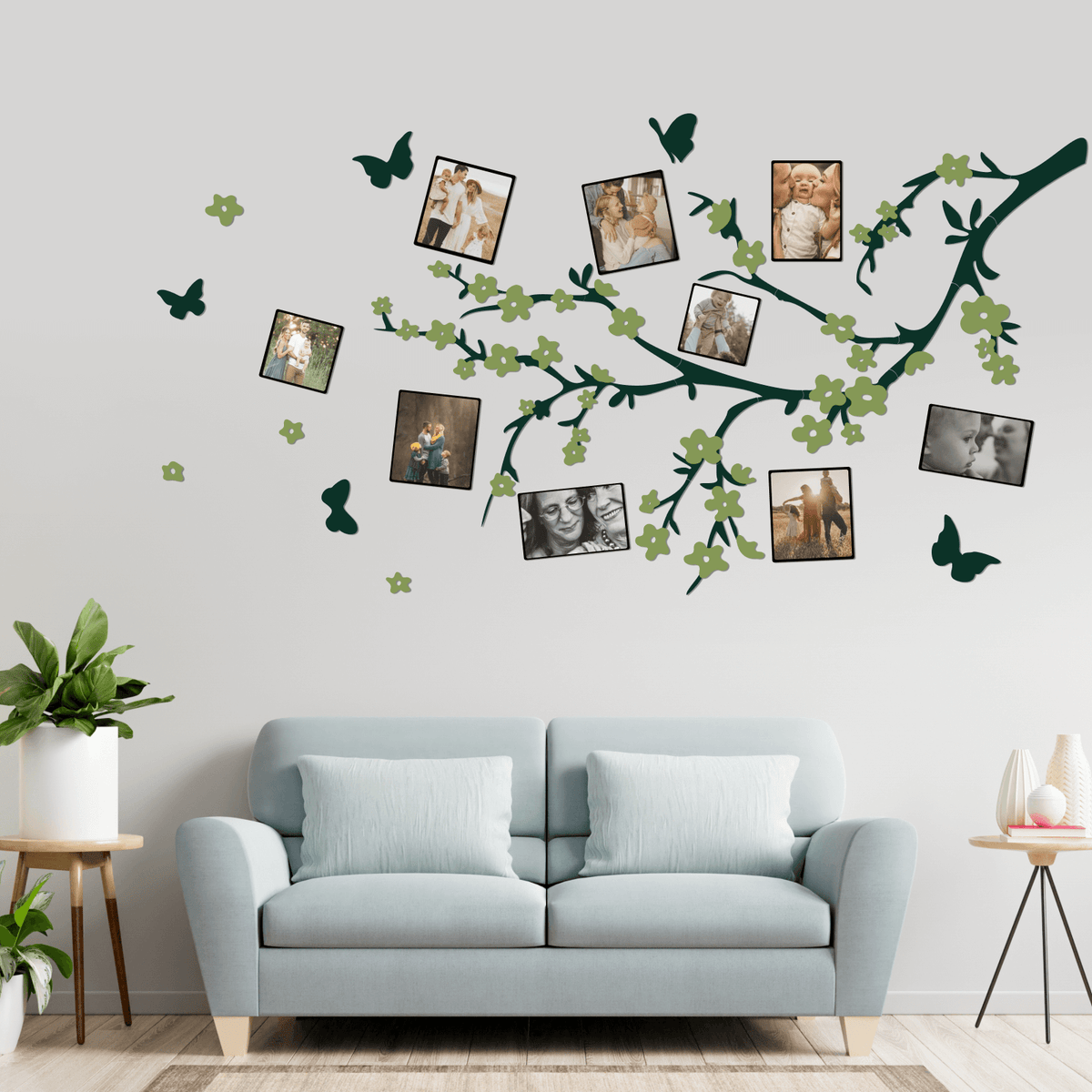 Family Tree - Birds and Green Flowers ‣ Enjoy The Wood