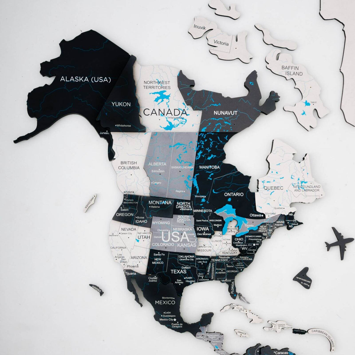Bundle: Colored Map and Airplanes Pins from Enjoy The Wood ‣ Good Price ...