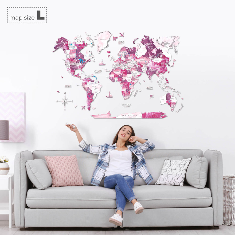3D Wooden World Map Dream ‣ Enjoy The Wood ‣ Order Now